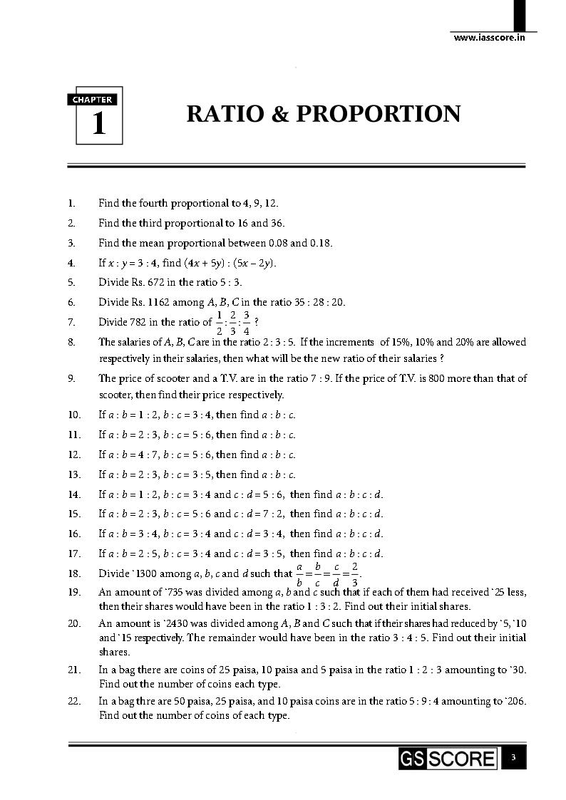 Gs Score - CSAT Prelims Practice WorkBook - Basic Numeracy & Data Interpretation - English ...